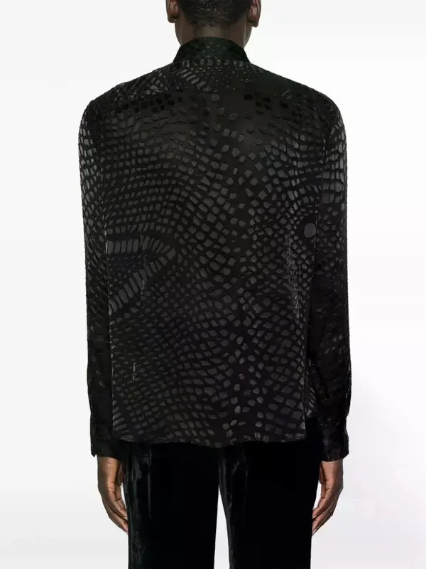 Giorgio Armani 2000s Patterned Long-sleeve Shirt