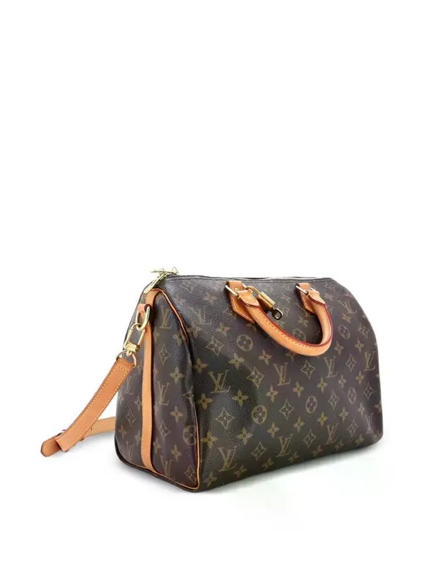LOUIS VUITTON Speedy Bandouliere Monogram Canvas Shoulder Bag - Brown