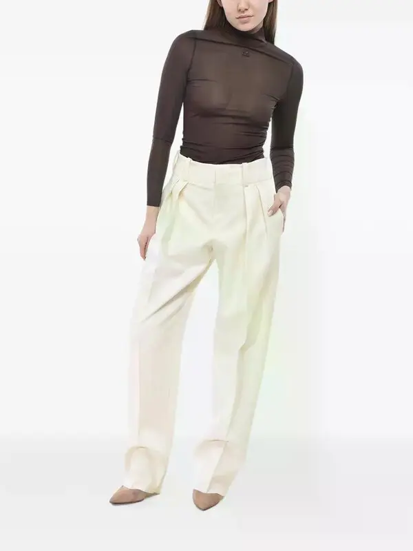 SUPER BLOND Pleated High-rise Trousers