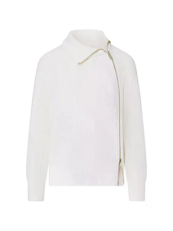 Liu Jo Wool Blend Asymmetrical Zip Sweater