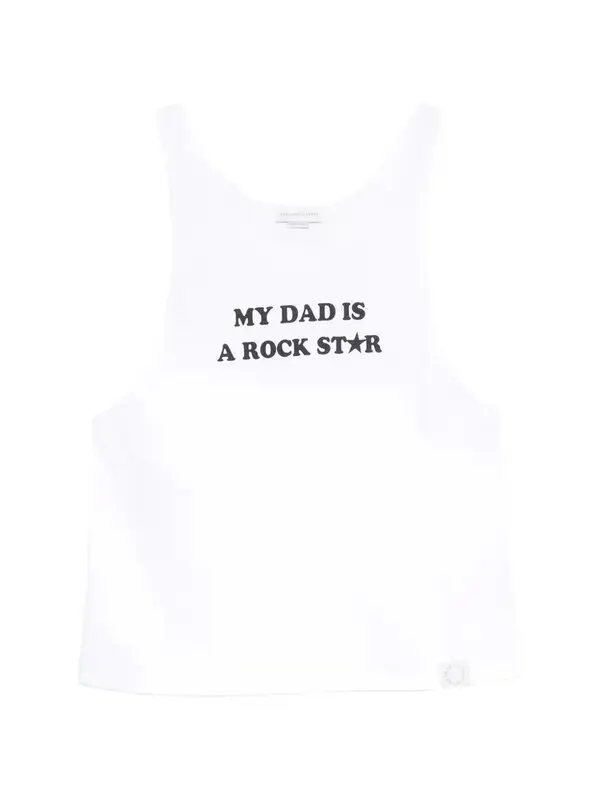 Stella McCartney Slogan Print Vest Top - White