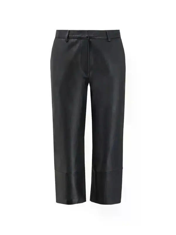THE FRANKIE SHOP Lior Leather Capri Pants - Black