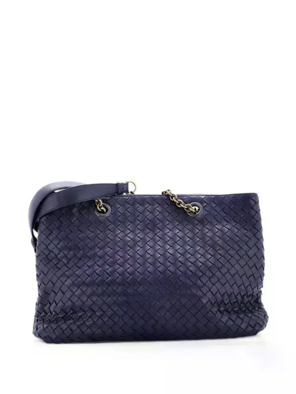 Bottega Veneta Double Chain Intrecciato Nappa Medium Tote Bag