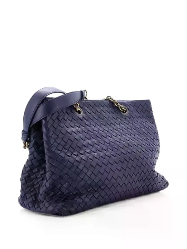 Bottega Veneta Double Chain Intrecciato Nappa Medium Tote Bag