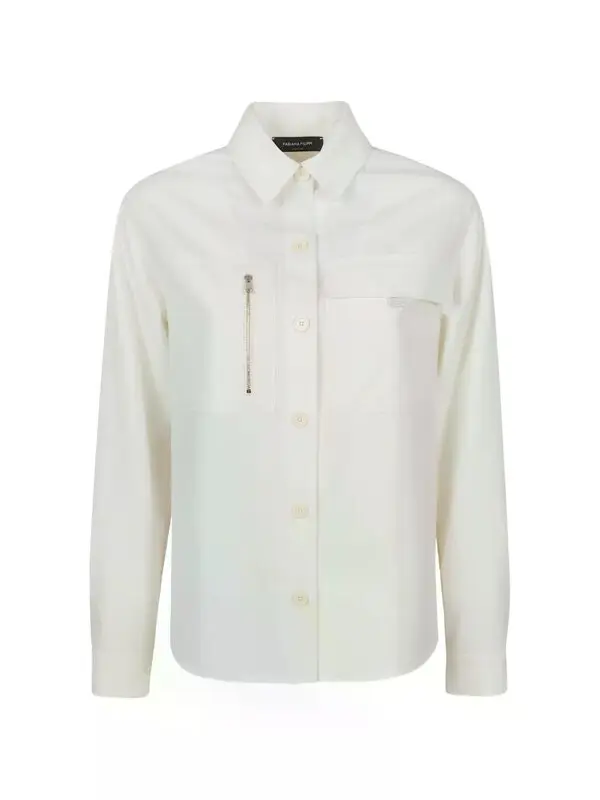 Fabiana Filippi Classic Collar Zip And Flap Pocket Shirt