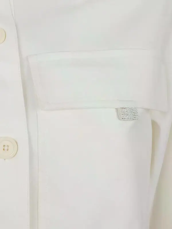 Fabiana Filippi Classic Collar Zip And Flap Pocket Shirt
