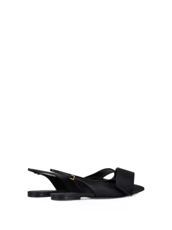 Givenchy Twisted-ribbon Flat Slingbacks In Leather
