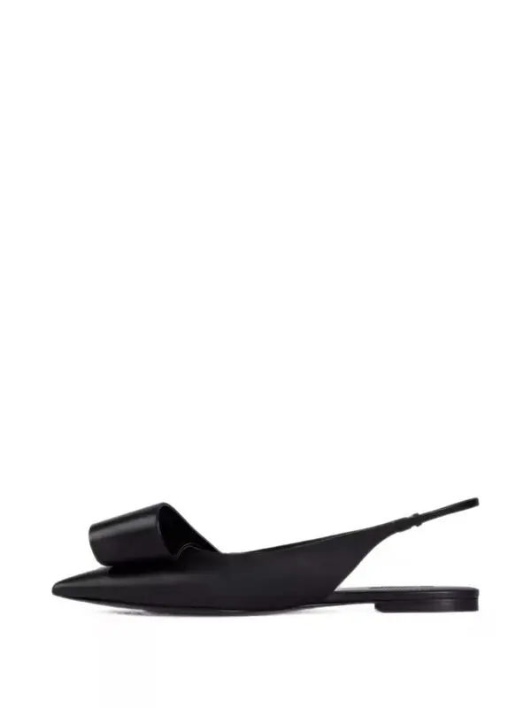 Givenchy Twisted-ribbon Flat Slingbacks In Leather