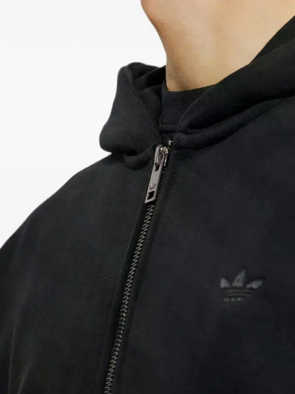 Adidas Premium Essentials Cropped Full-zip Hoodie