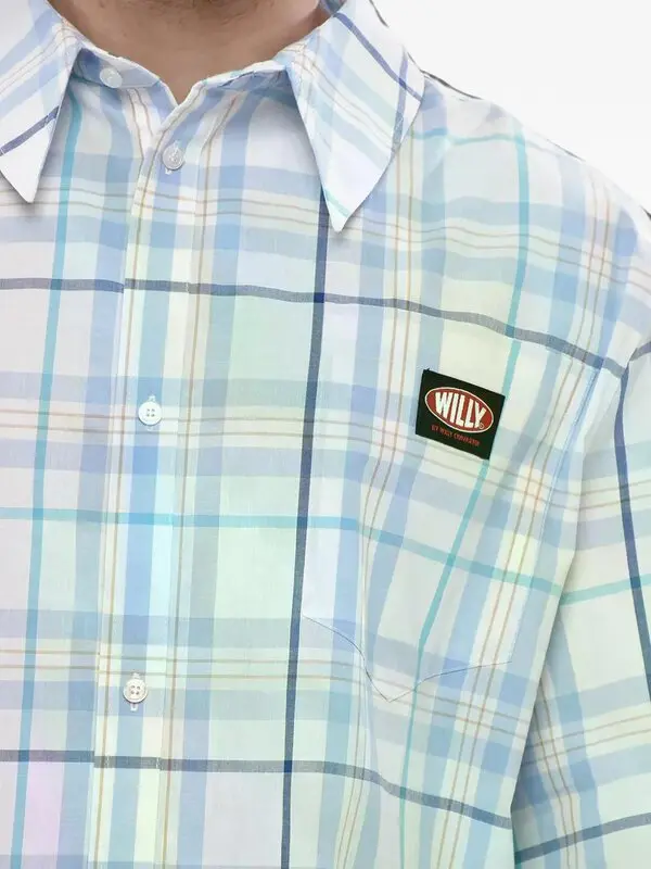 WILLY CHAVARRIA Logo-patch Checked Shirt