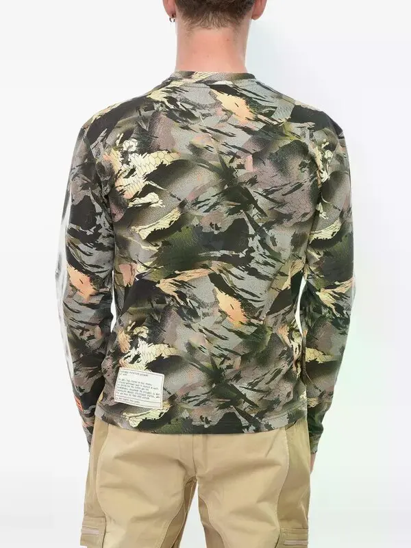 Heron Preston Camouflage Print Crew Neck Long Sleeve Sweater