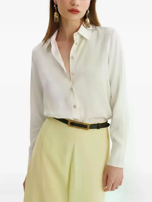 FRAMBOISE Fremont Silk Shirt - White
