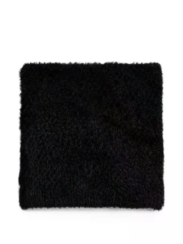KANGOL Fluffy Beanie Hat - Black