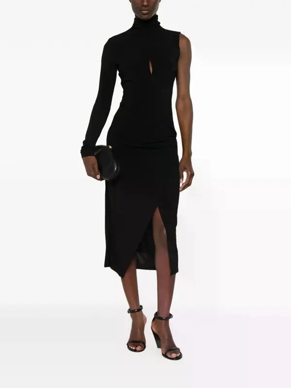 Pinko Cadillac Asymmetric Cut-out Midi Dress