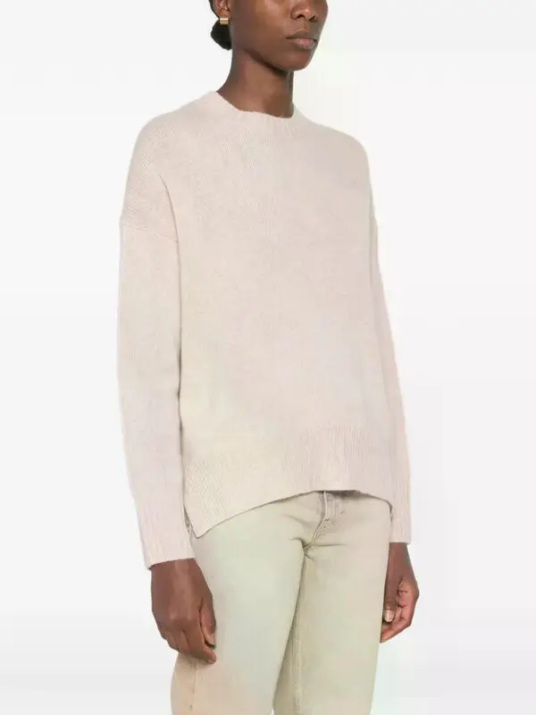 ALLUDE Ribbed-knit Crew Neck Sweater