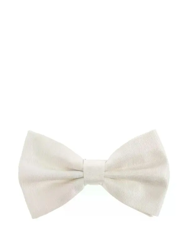 Giorgio Armani Ribbed-knit Bow Tie - White