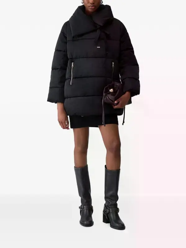 Liu Jo Oversized Padded Jacket In Shiny Nylon