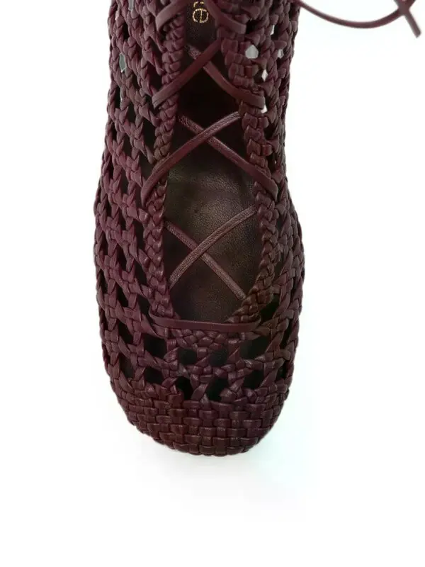 FORTE_FORTE Woven Lace-up Ankle Boots