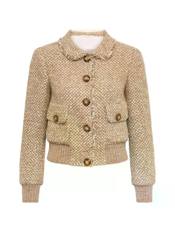 MAISON COMMON Frayed-trim Cashmere Jacket