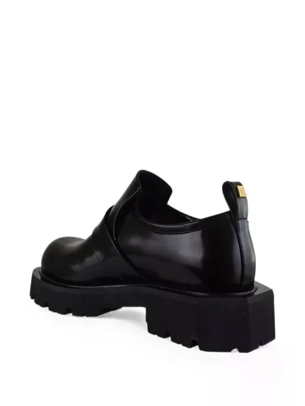 Balmain Anthem Buckle Leather Loafers