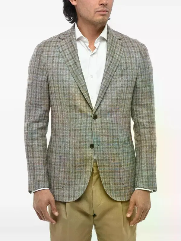 Corneliani Gate Gingham-pattern Blazer
