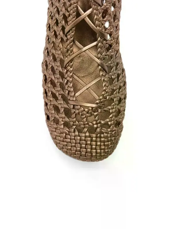 FORTE_FORTE Woven Lace-up Ankle Boots