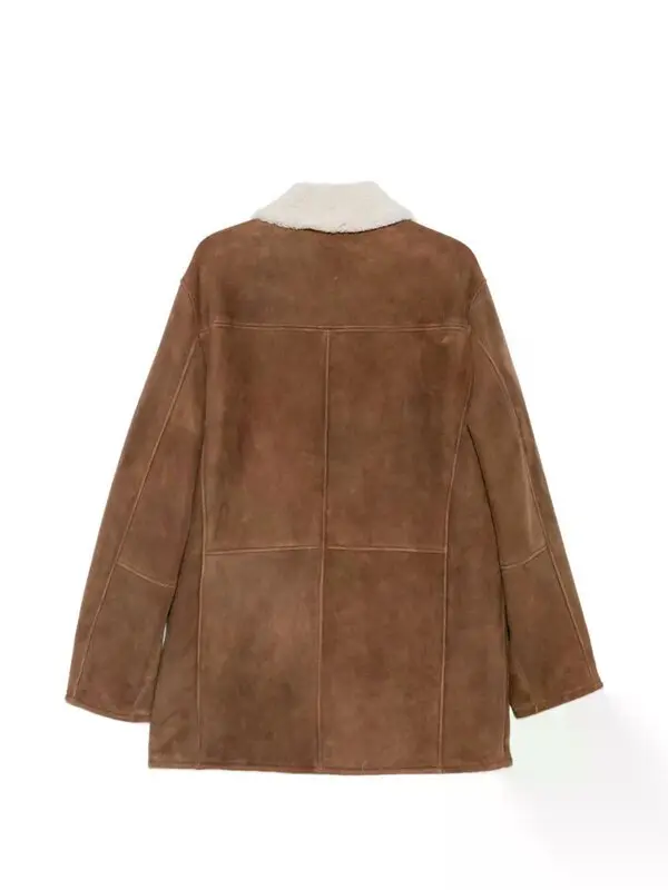 MANZONI 24 Shearling-collar Suede Coat