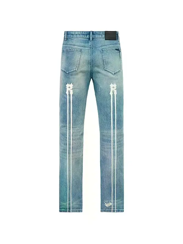 RtA Bryant Logo-print Jeans - Blue
