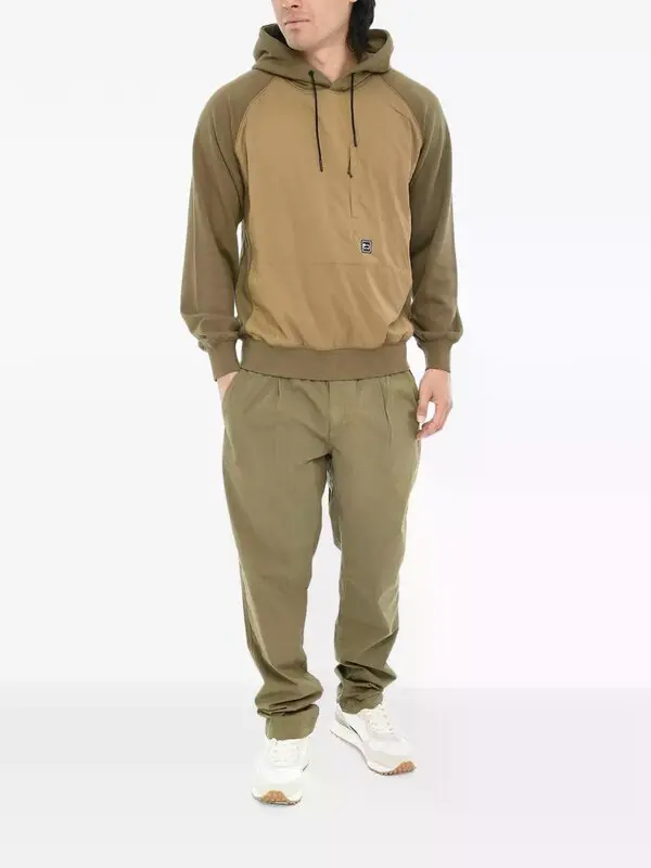 Woolrich Logo-patch Panelled Hoodie