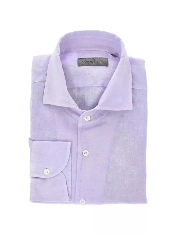 Corneliani Linen French-collar Shirt