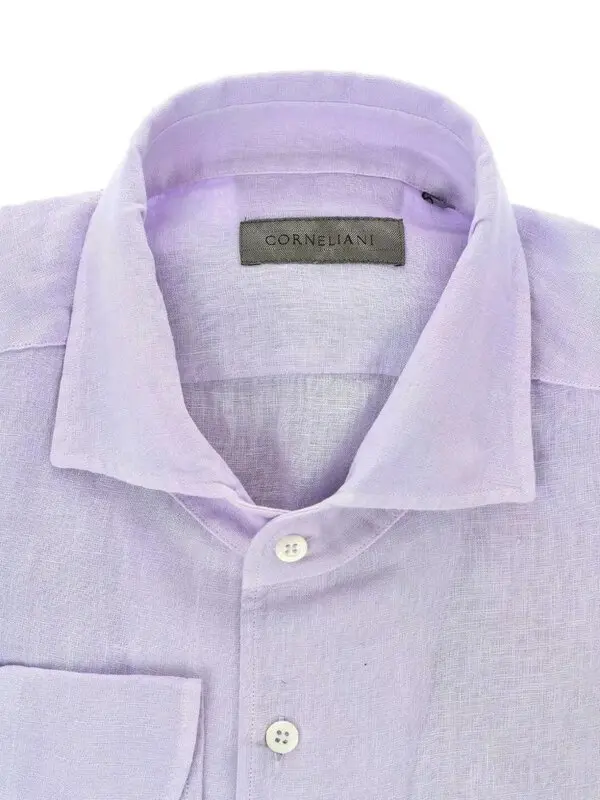 Corneliani Linen French-collar Shirt