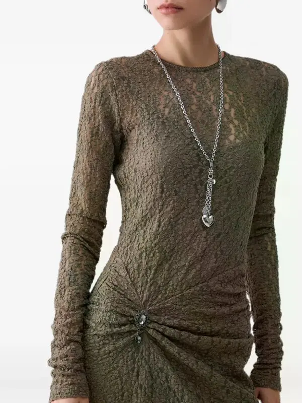 Liu Jo Lace Mini Dress With Jewel Embellishments