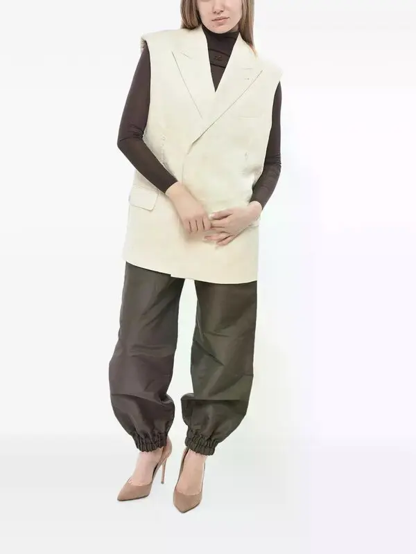 Helmut Lang Double-breasted Padded-shoulder Vest