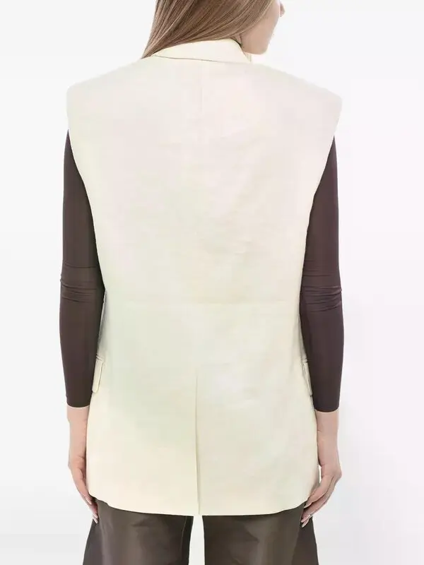 Helmut Lang Double-breasted Padded-shoulder Vest
