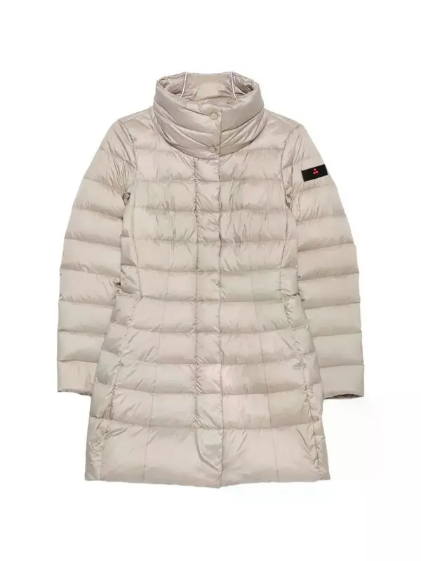 Peuterey Quilted High-neck Coat - Grey