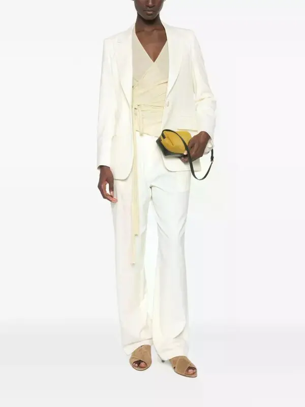 LARDINI Pleat-detail Wide-leg Trousers - Neutrals
