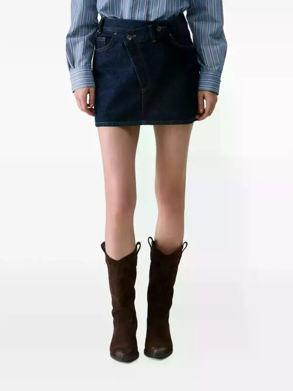 Liu Jo Asymmetrical Denim Mini Skirt