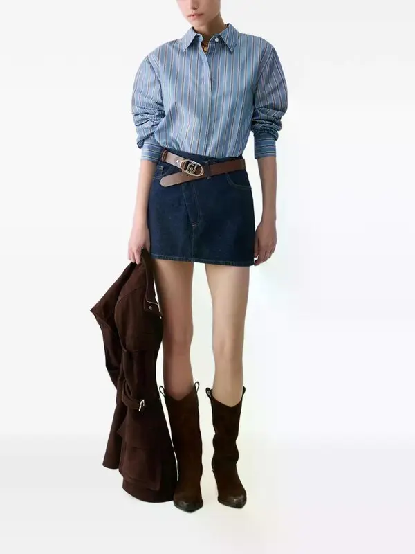 Liu Jo Asymmetrical Denim Mini Skirt - Blue