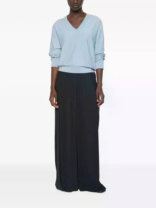 Herno Sequin-embellished V-neck Sweater