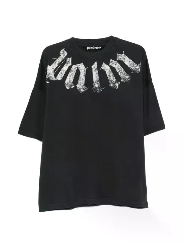 Palm Angels Big Neck Logo Printed T-shirt