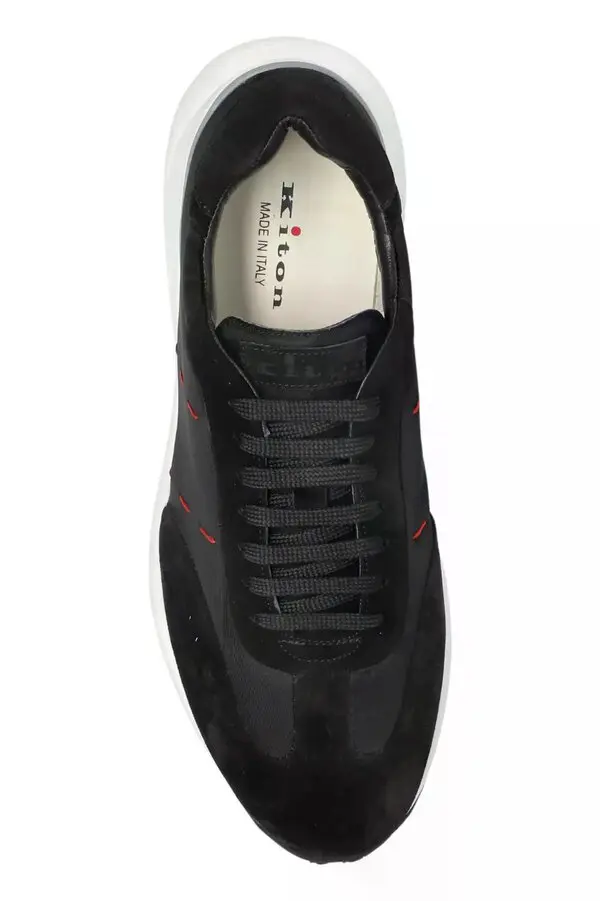 Kiton Suede-panelled Sneakers