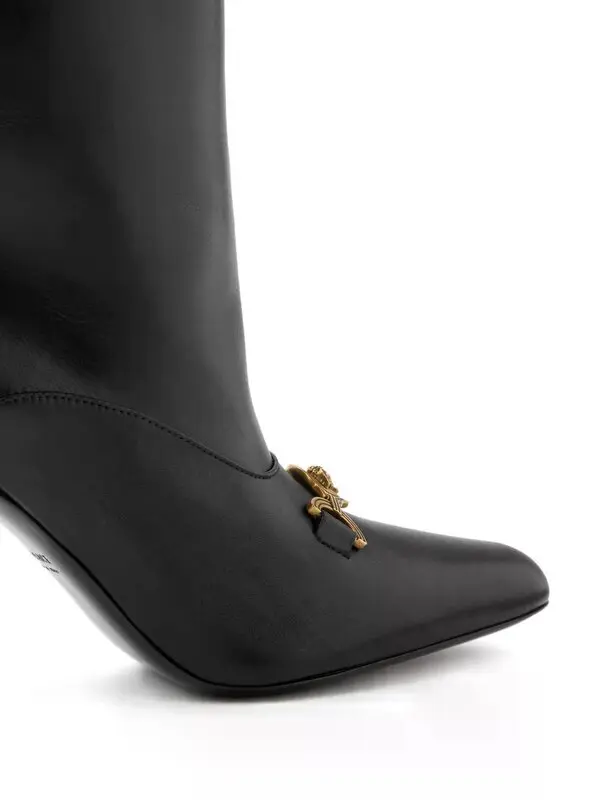 Versace Marisa Leather Boots 90 Mm
