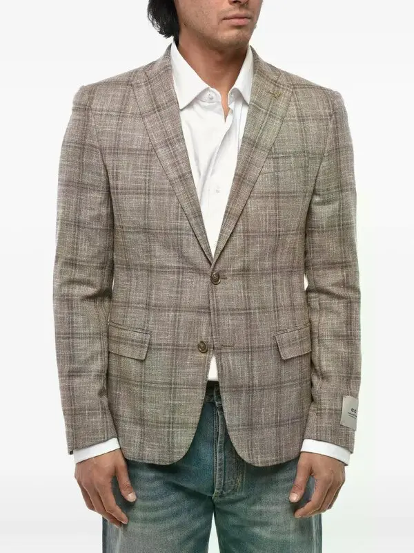 Corneliani Single-breasted Checked Blazer