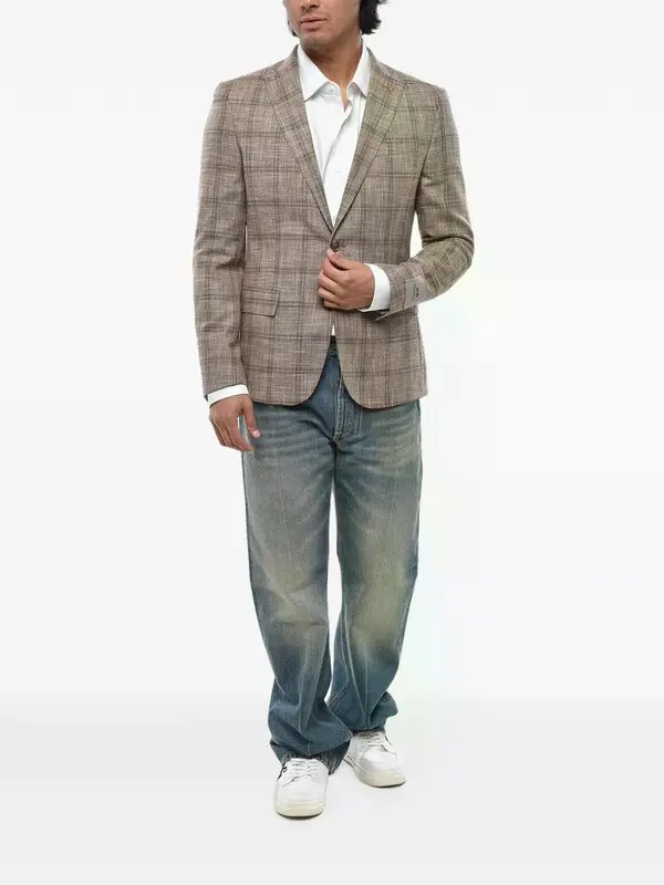 Corneliani Single-breasted Checked Blazer