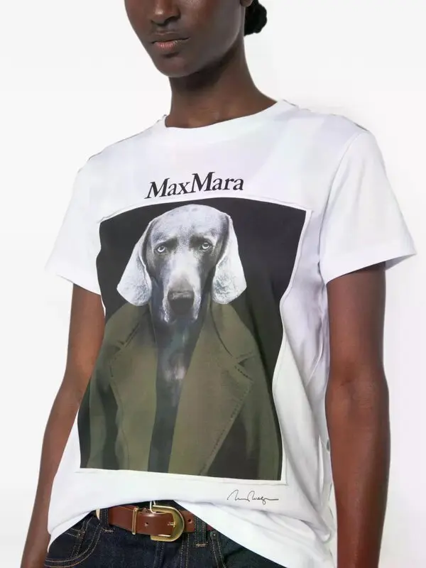 Max Mara Calca Print-detail Short-sleeve T-shirt