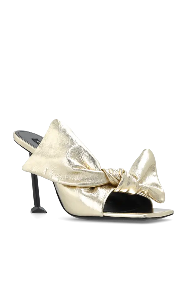 Givenchy Leather Heeled Mules With A Bow