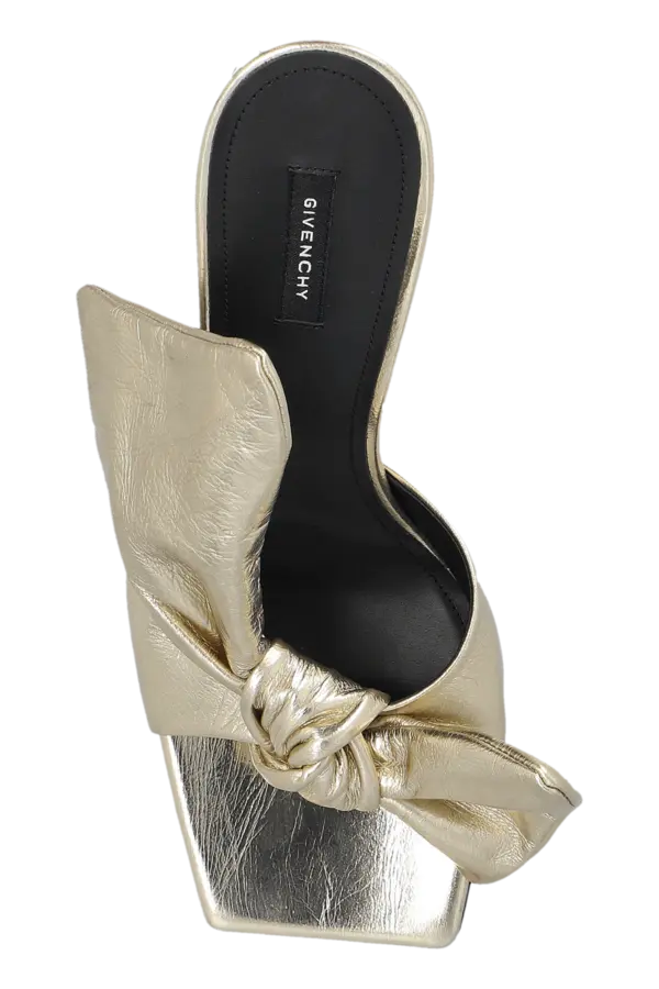 Givenchy Leather Heeled Mules With A Bow