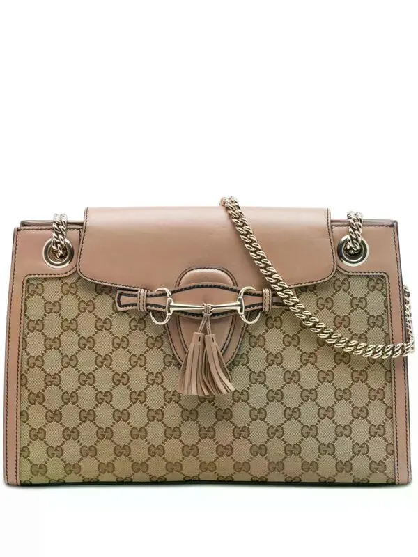 Gucci Large Gg Canvas Emily Shoulder Bag - Neutrals