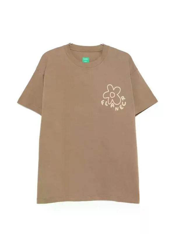 FLANEUR Blossom Logo-print Crew-neck T-shirt