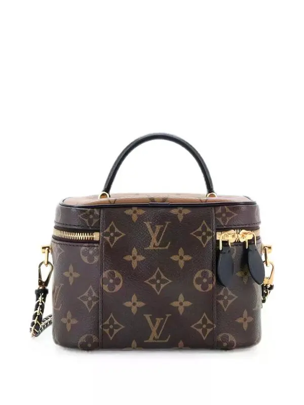 LOUIS VUITTON Vanity Handbag Reverse Monogram Canvas Pm Satchel